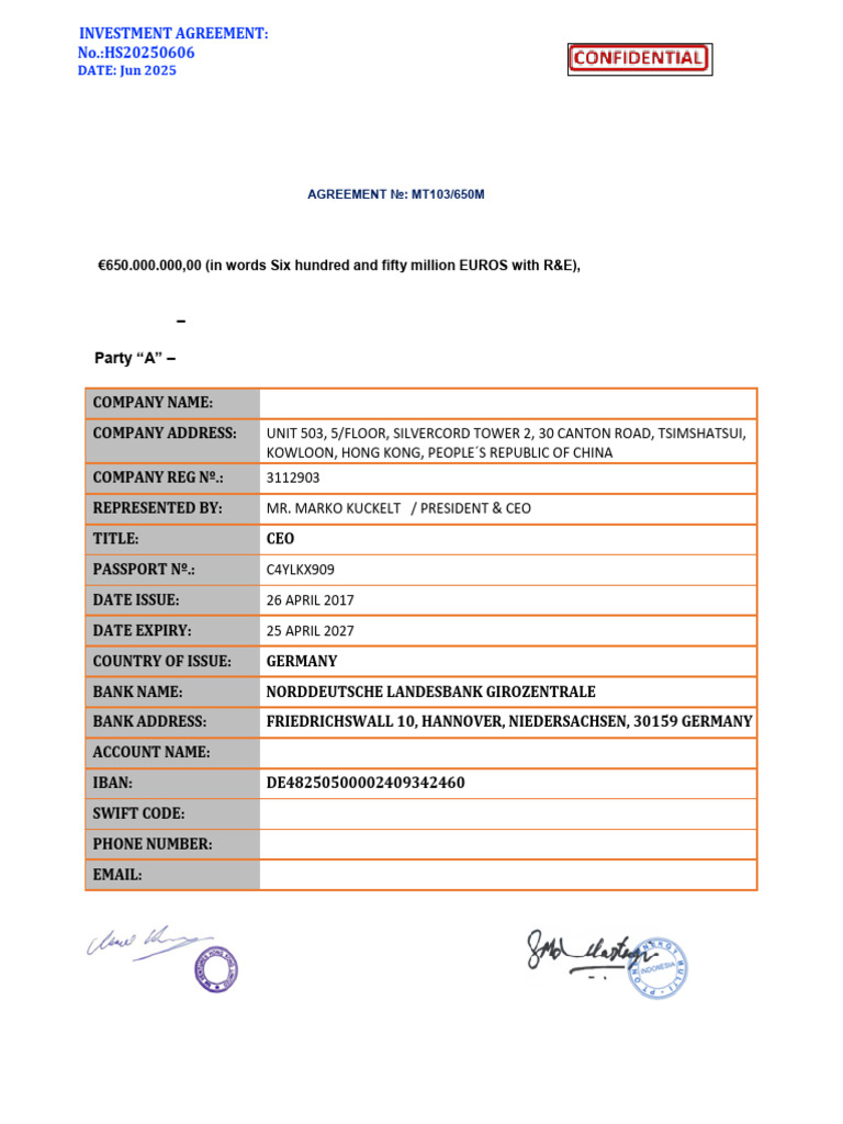 Doa - mt103 Direct Cash Transfer | PDF | Banks | Common Law