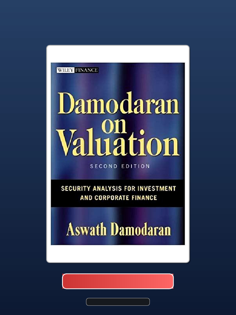 Damodaran On Valuation Security Analysis For Investment and Corporate ...