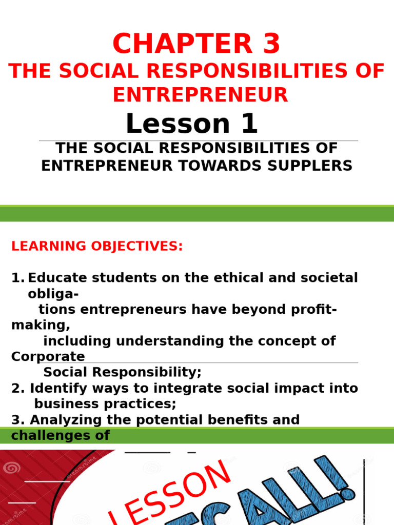 Entrepreneurial Social Responsibilities | PDF | Employment ...