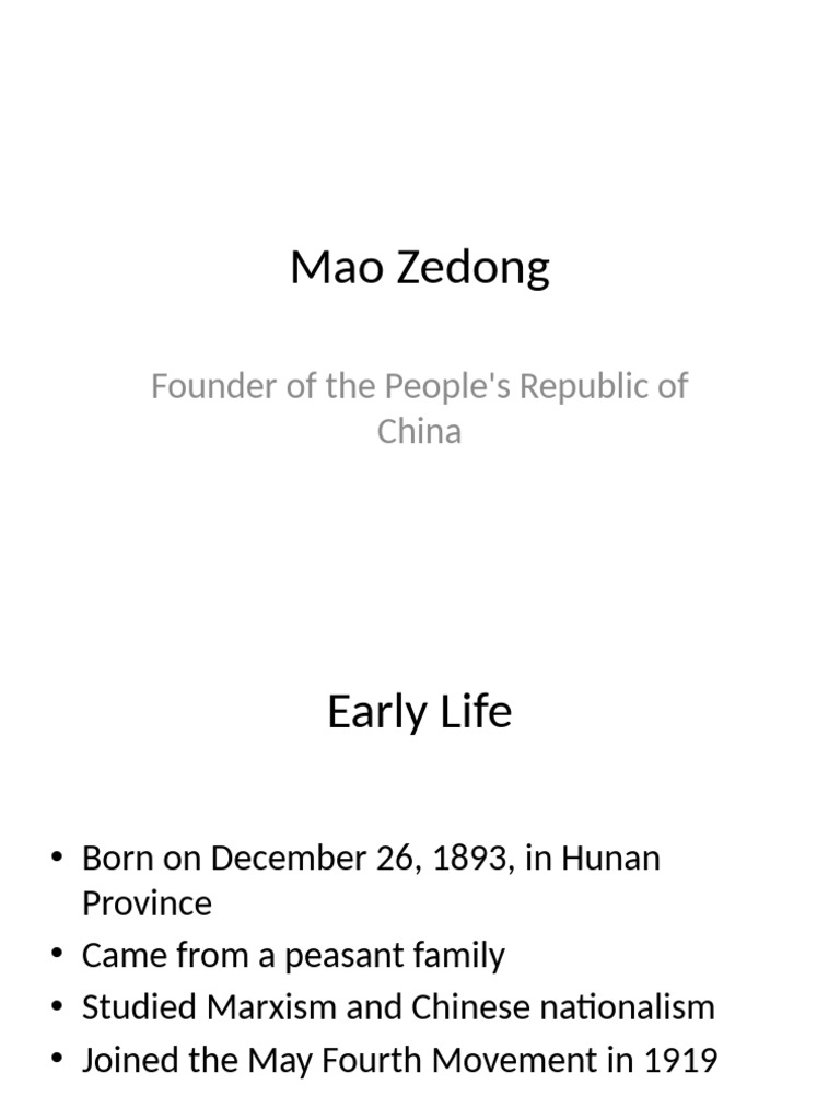 Mao Zedong: Founder of Modern China | PDF