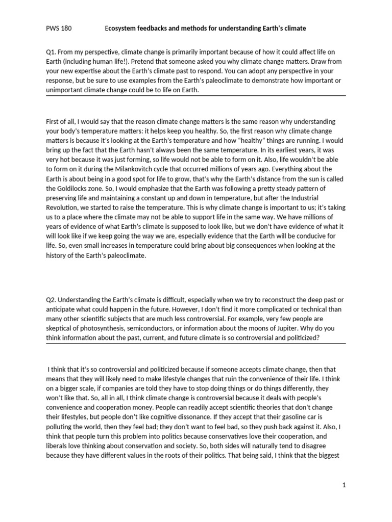 Understanding Climate Change's Impact | PDF | Greenhouse Effect ...