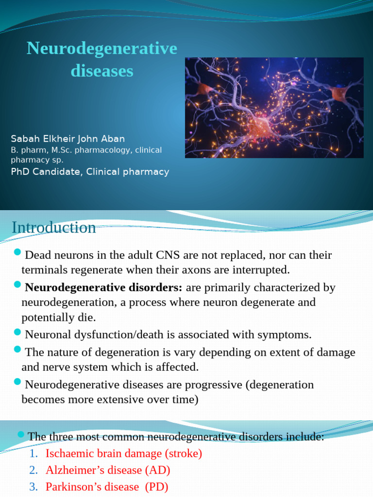 Neurodegenerative Diseases | PDF | Parkinson's Disease | Dopamine