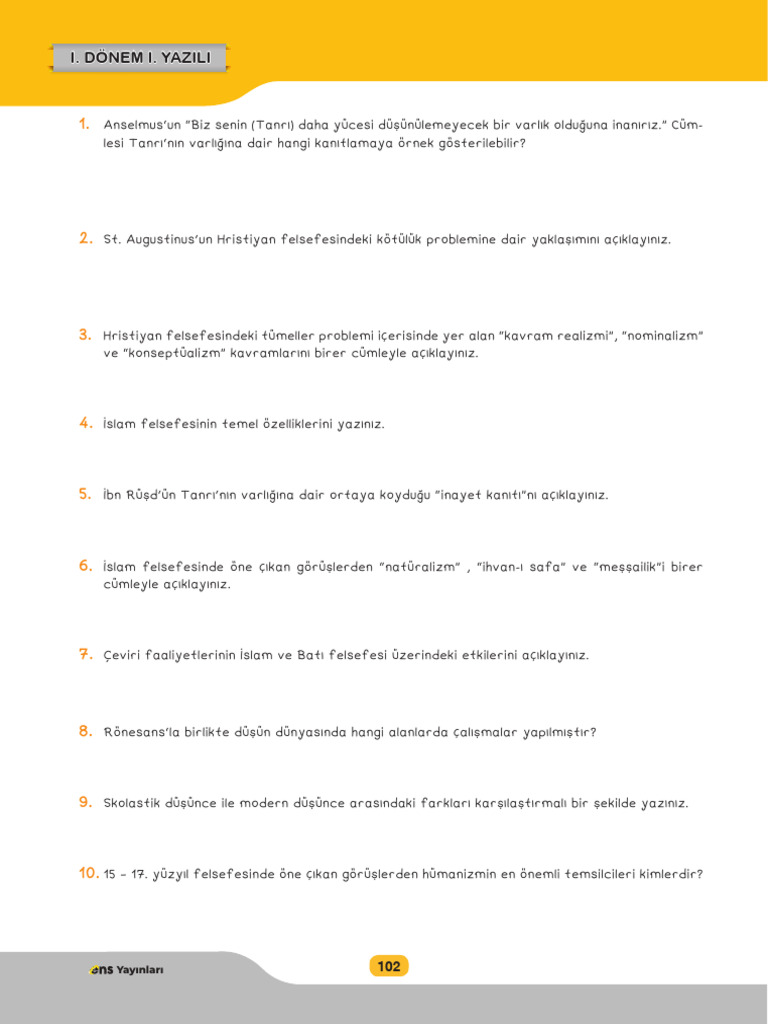 Ens 11.felsefe 1d-2y | PDF