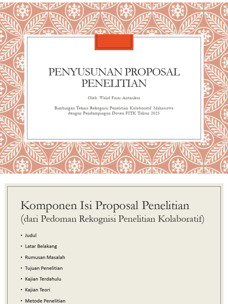 Materi Penyusunan Proposal Penelitian | PDF