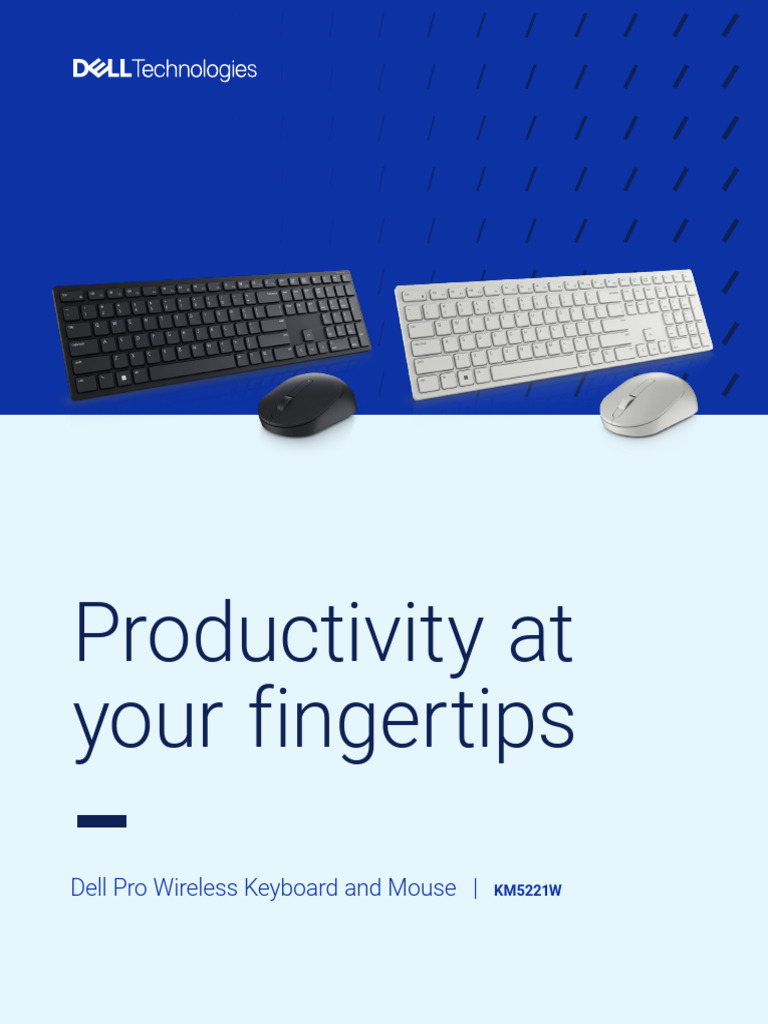 Dell Pro Wireless Keyboard & Mouse KM5221W | PDF | Computer Keyboard ...