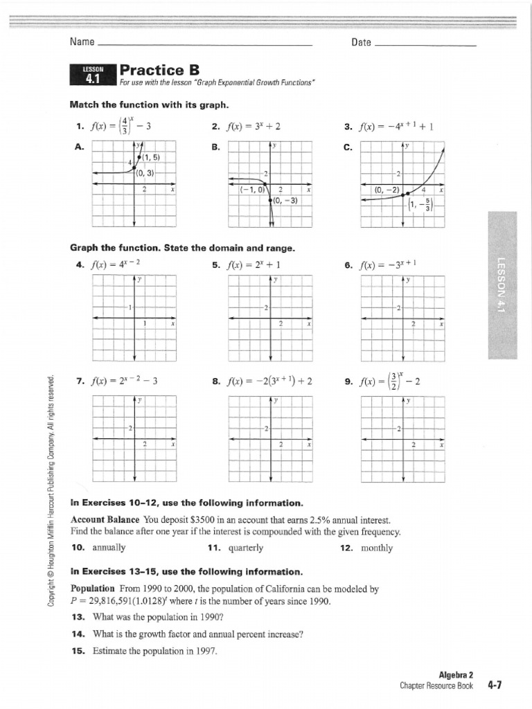 Graphing Exponential Growth and Decay | PDF