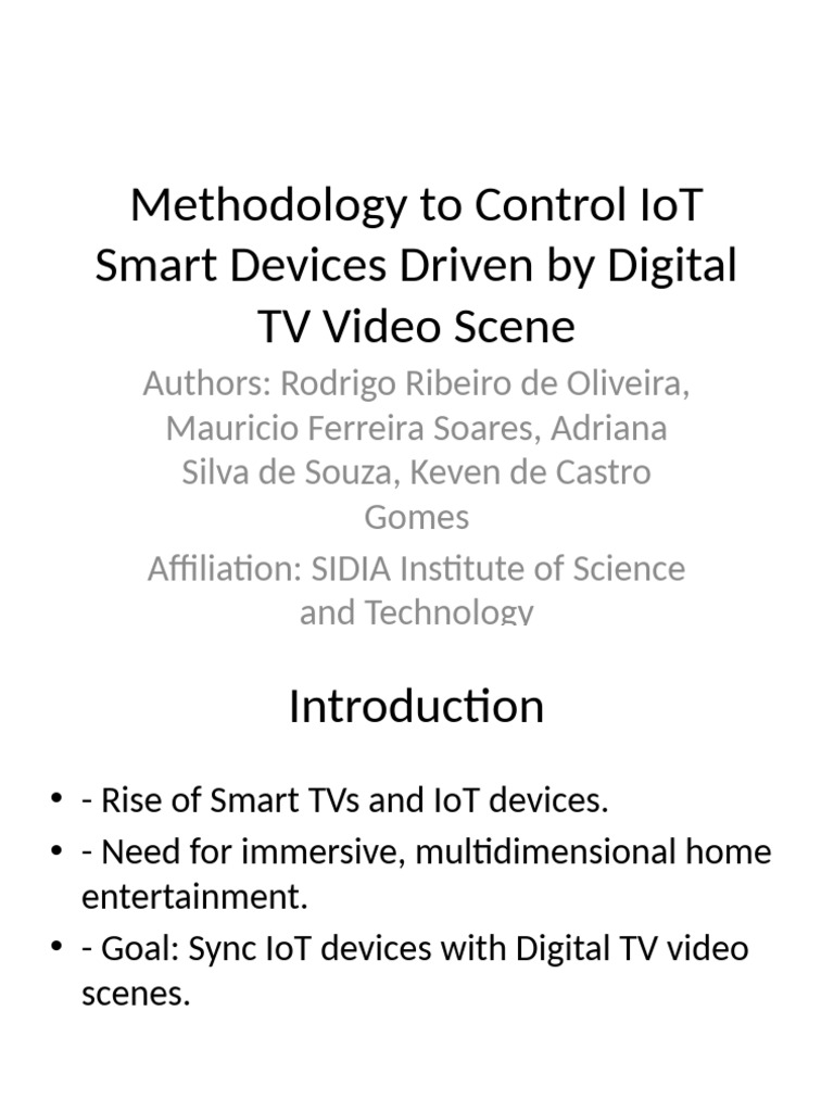 IoT DTV Methodology Presentation | PDF