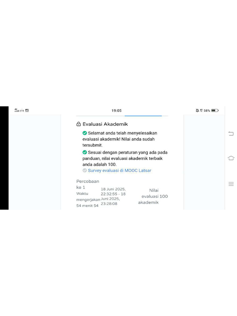 Nilai Evaluasi MOOC Any | PDF