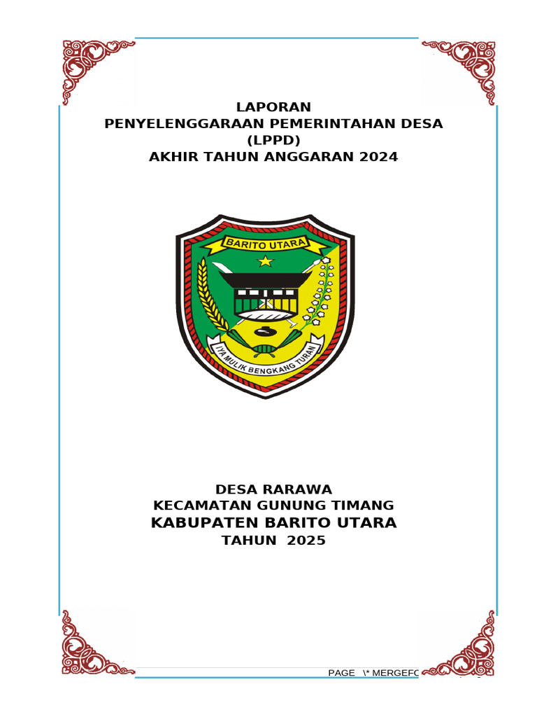 LPPD 2024 Desa Rarawa | PDF