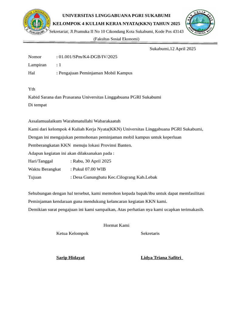 Surat Permohonan | PDF