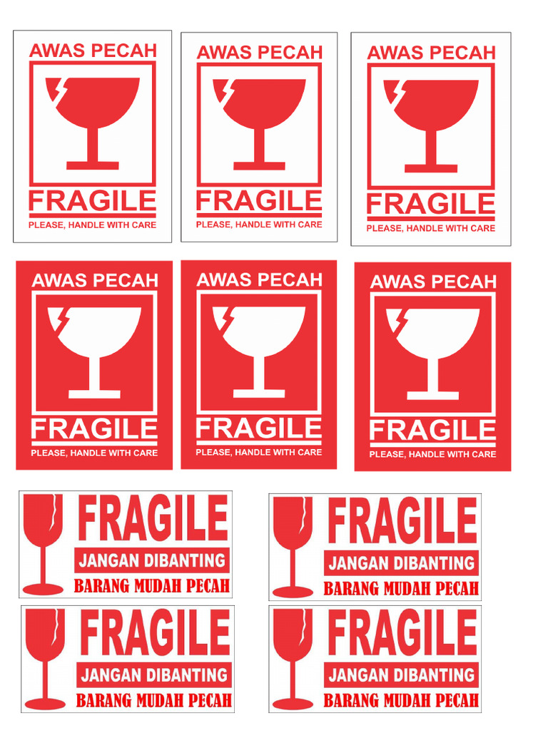 Stiker Fragile | PDF