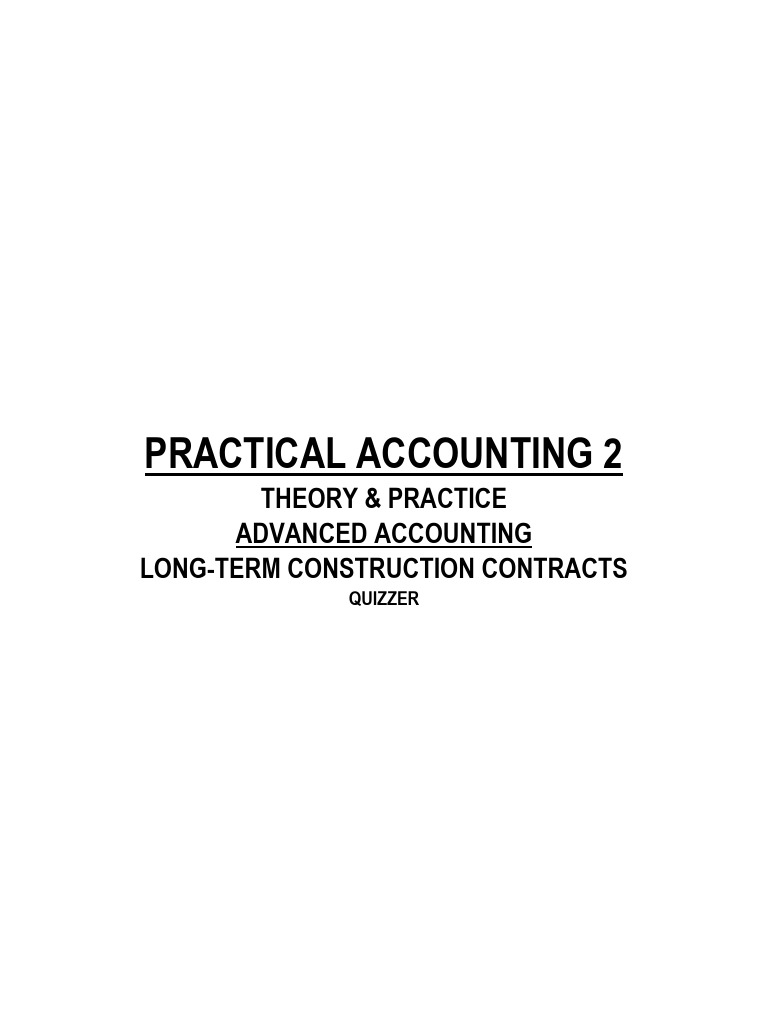 05 Long-Term Construction Contractsx | PDF | Debits And Credits | Business Economics