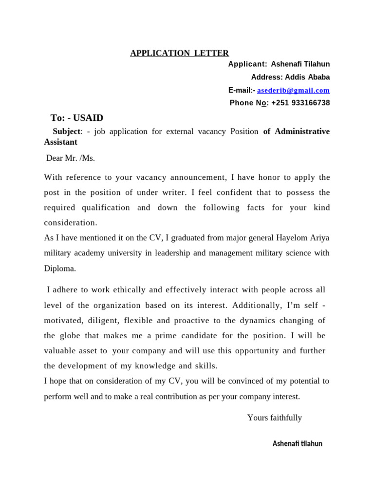 Application Letter Ashu | PDF | Learning