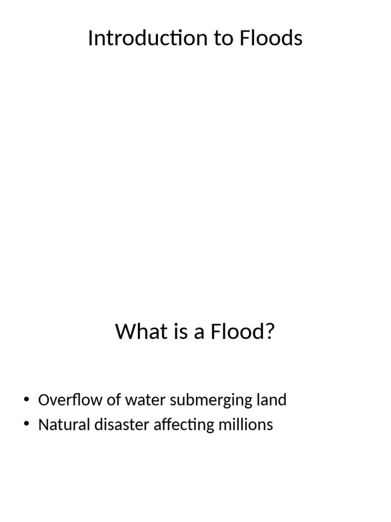 01 Introduction To Floods | PDF