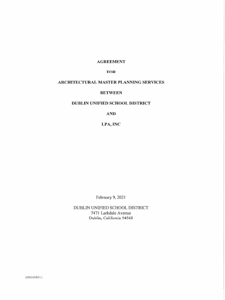 LPA Architectural Master Planning Agreement | PDF
