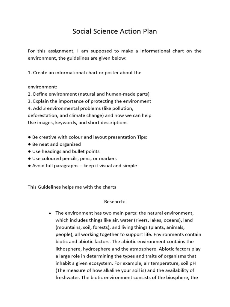 Environmental Action Plan Overview | PDF | Natural Environment | Ecosystem