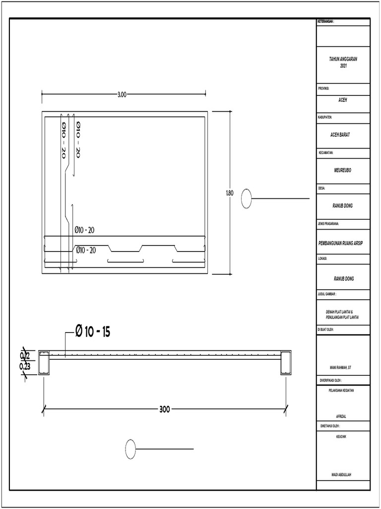 Denah Plat Lantai | PDF