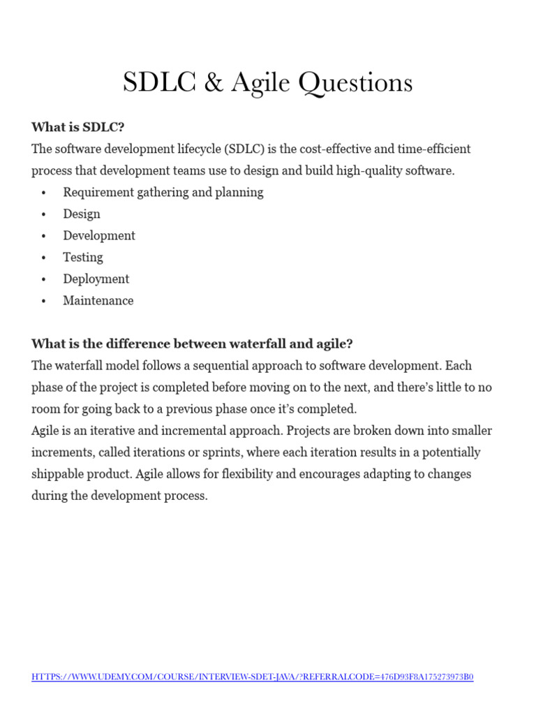 SDL C and Agile Questions | PDF | Scrum (Software Development) | Agile ...