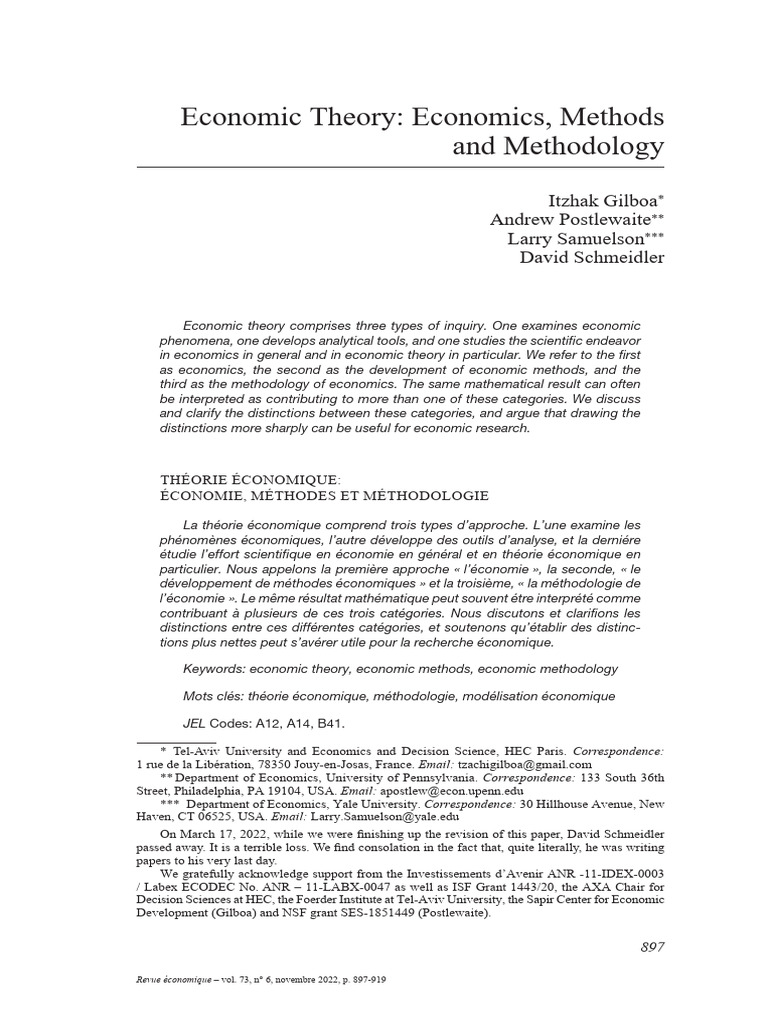 Economic Theory Economics Methods and Methodology | PDF | Utility ...