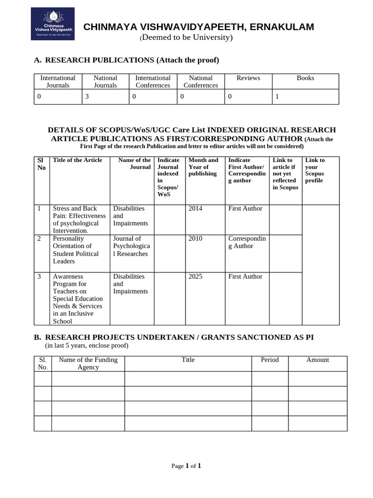 PHD Supervisor Application Form - CVV | PDF