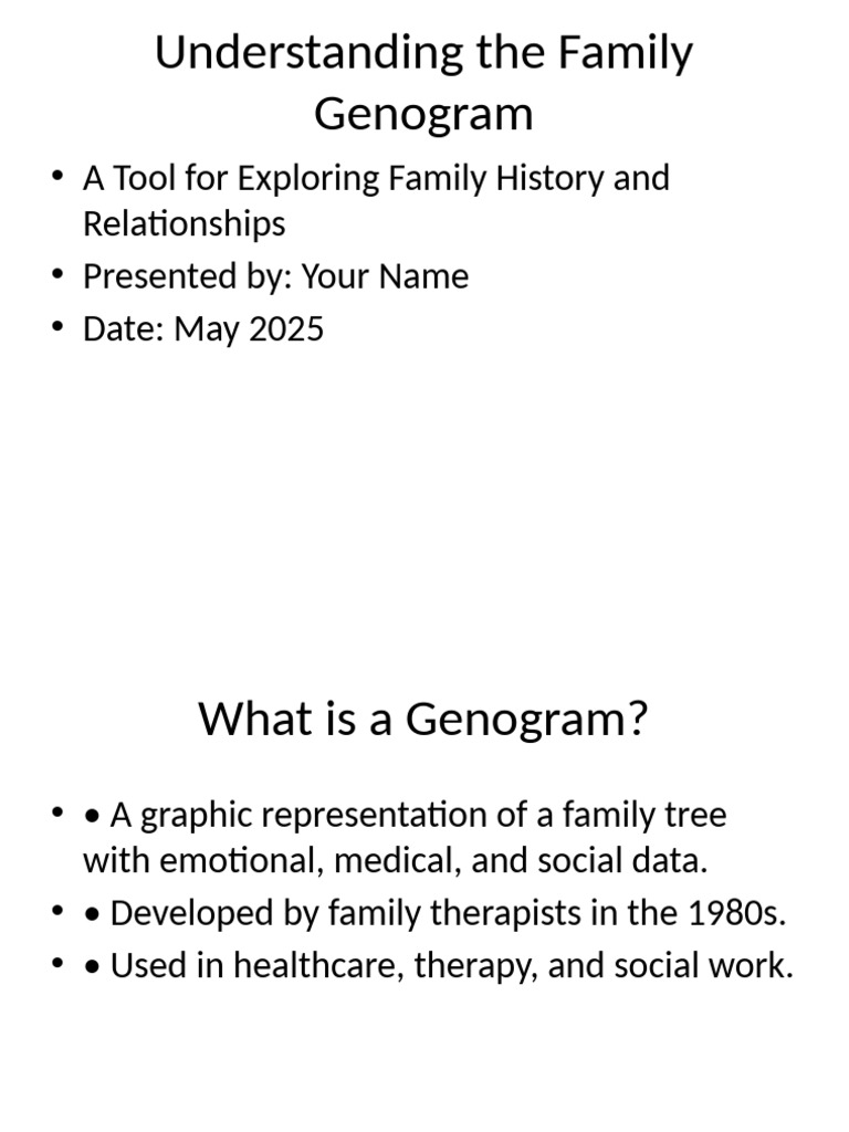 Family Genogram: Understanding Dynamics | PDF