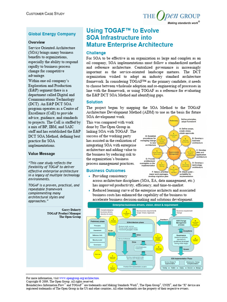 TOGAF Case Study: Global Energy Company | PDF | Service Oriented Architecture | Enterprise ...