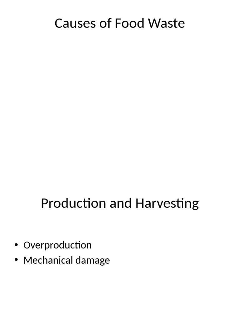 Key Causes of Food Waste Explained | PDF