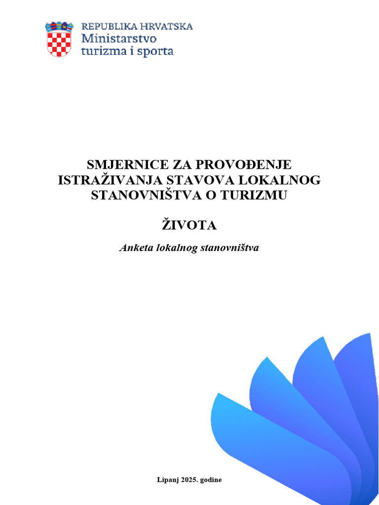 Smjernice Za Provođenje Istraživanja Stavova Lokalnog Stanovništva V1.2. Lipanj 2025. | PDF