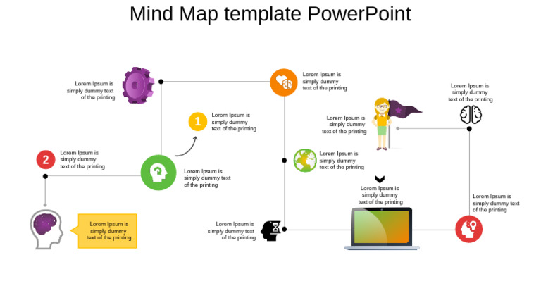 Mind Map PowerPoint Template | PDF