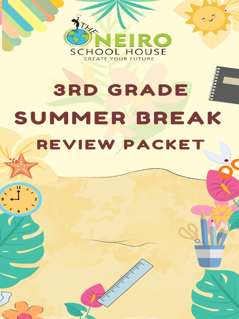 Summer Vacation Task Grade 3 | PDF | Helen Keller | Adverb