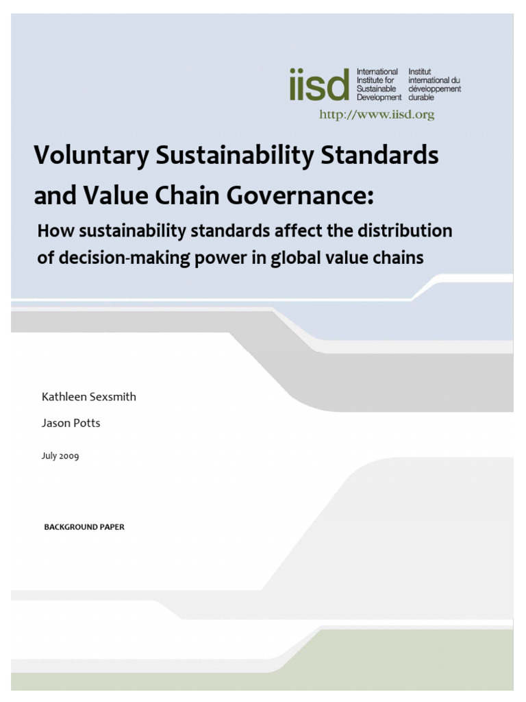 Voluntary Sustainability Standards | PDF | Forest Stewardship Council ...