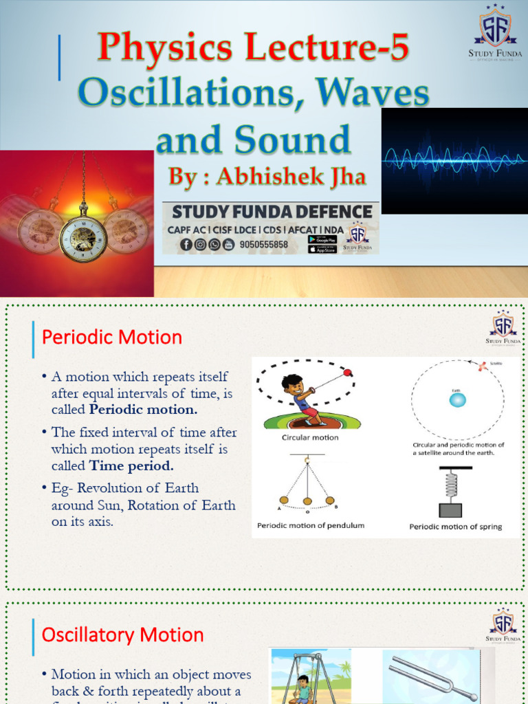 314.lecture 6 Oscillations, Waves and Sound by @ImTgLoki | PDF | Waves ...