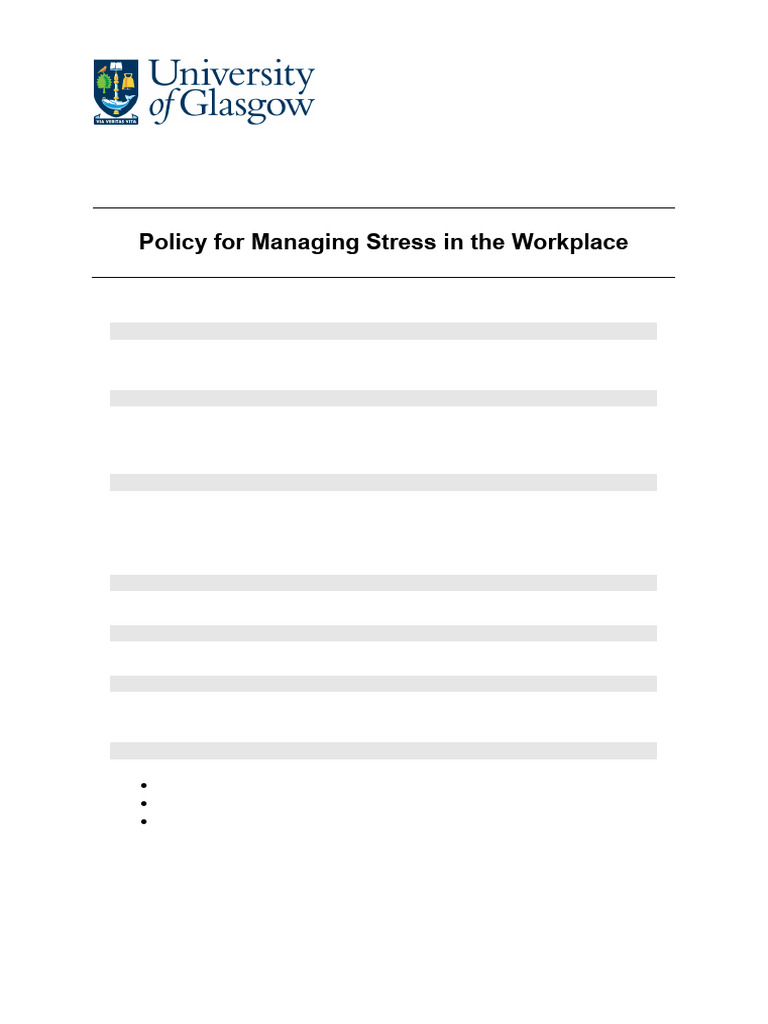 Stress Management at Workplace Smaple Procedure | PDF | Occupational ...