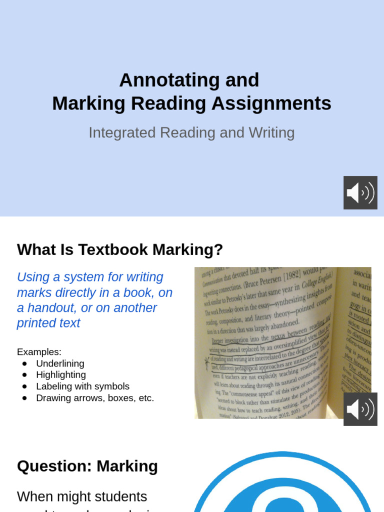 Annotating and Marking Reading Assignments-1 | PDF | Writing ...