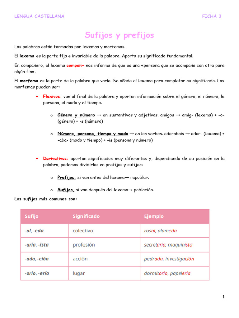 Lengua Castellana 6 Primaria | PDF | Palabra | Numero Gramatical