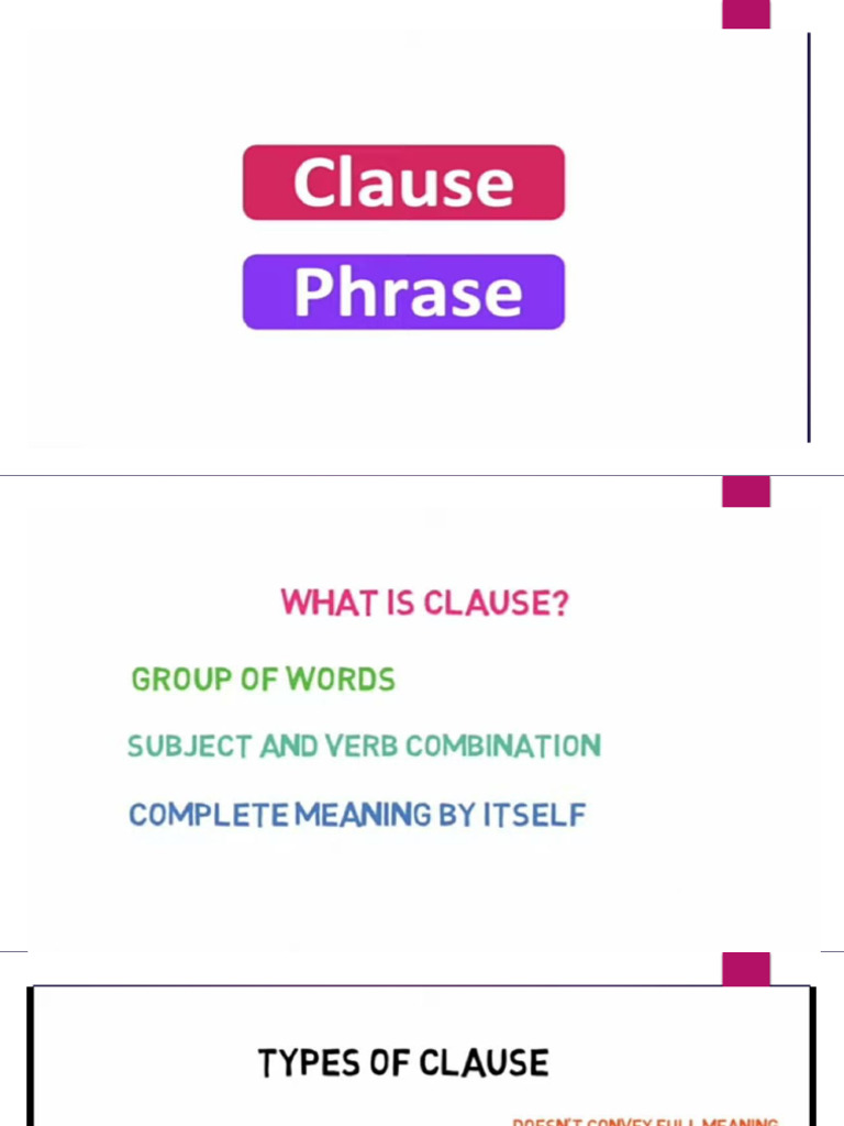 Phrase and Clauses | PDF
