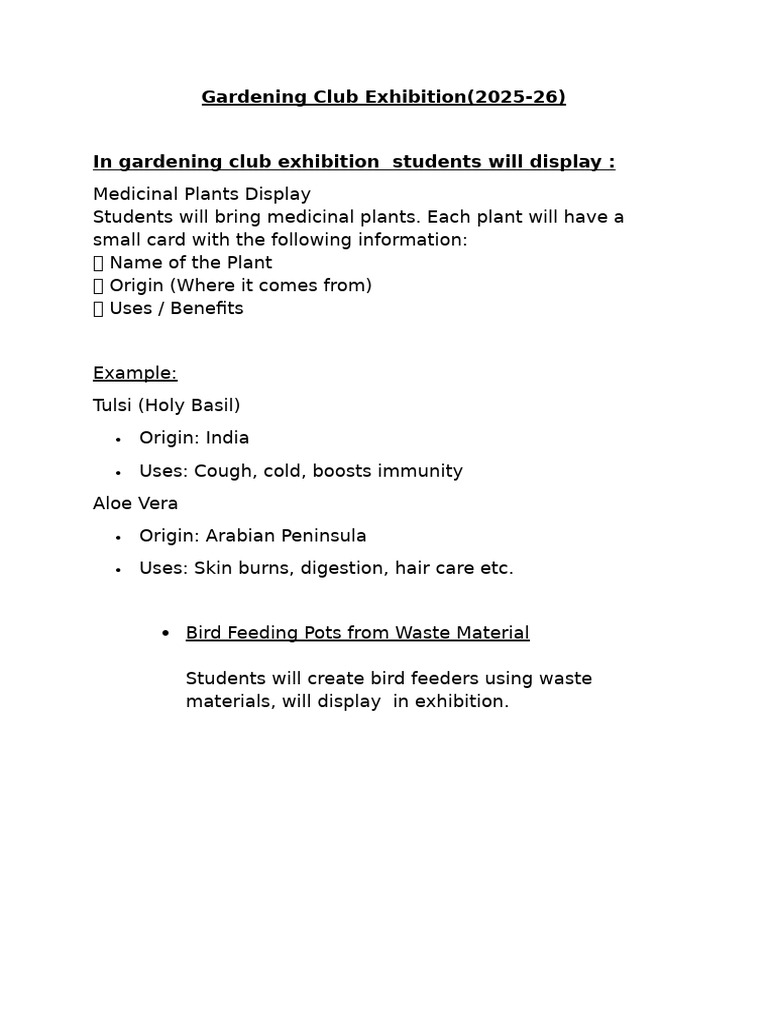 Club Exhibition | PDF