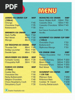 Amul Icecream Chart | PDF | Foods | Desserts