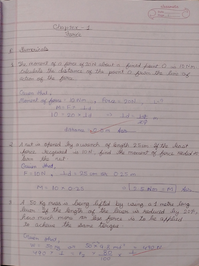 Phy Assignment Part 1 (1st Term) | PDF