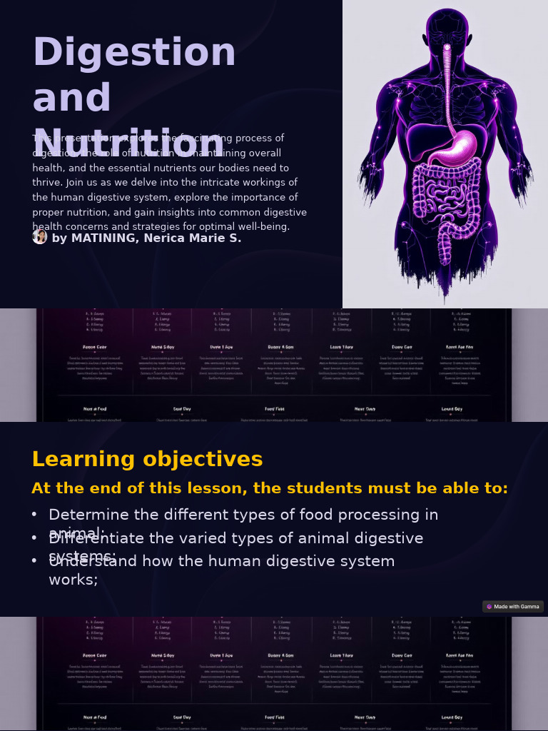 Digestive System and Nutrition Insights | PDF | Human Digestive System ...