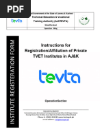 TVET Trainer Registration Application Form | PDF | Vocational Education