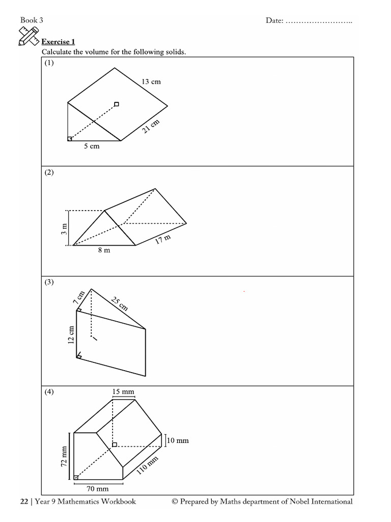 Volume of Prisms | PDF