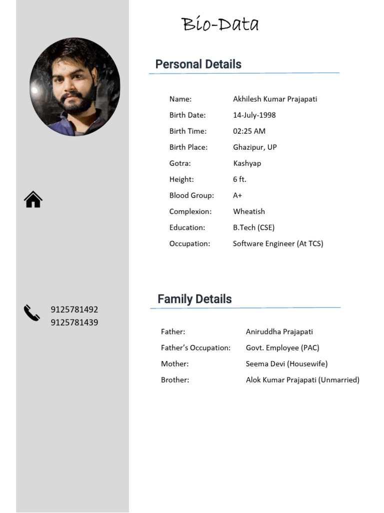 Bio Data | PDF