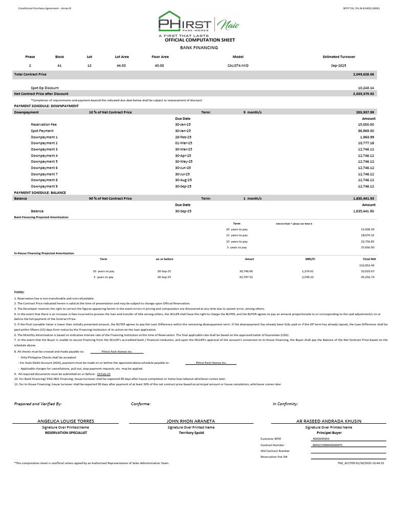 Naic p2 b041l012 - Ar Raseed Khusin | PDF | Down Payment | Loans