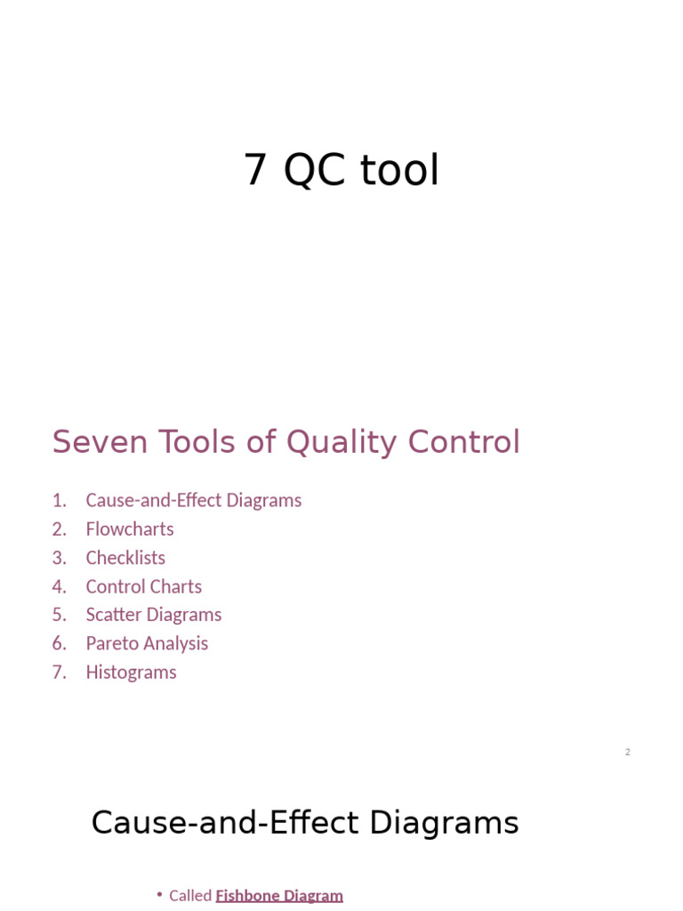 7 Quality Control Tool | PDF