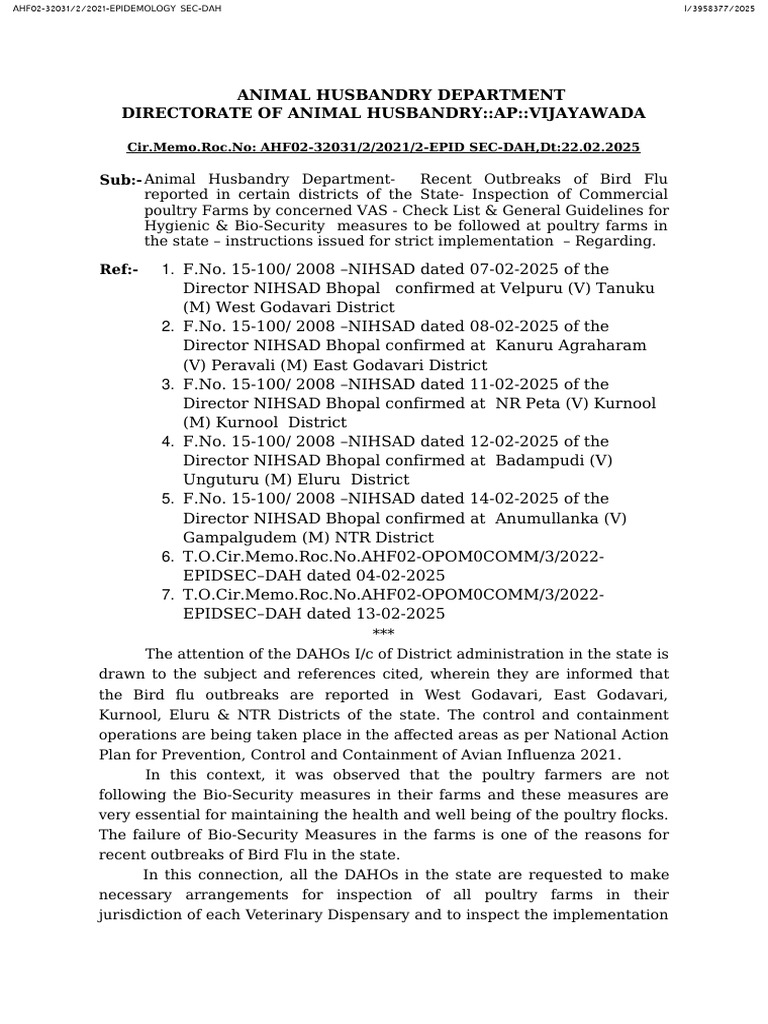 General Biosecurity Measures in Poultry Farms and Checklist | PDF | Poultry Farming | Poultry