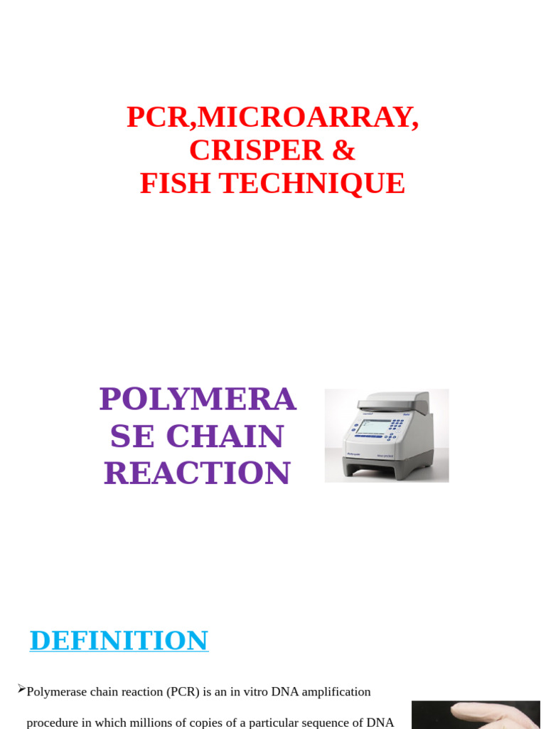 PCR Techniques and Applications Explained | PDF | Polymerase Chain ...