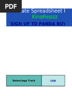 Reps Haul Spreadsheet | PDF | Renminbi | Fashion