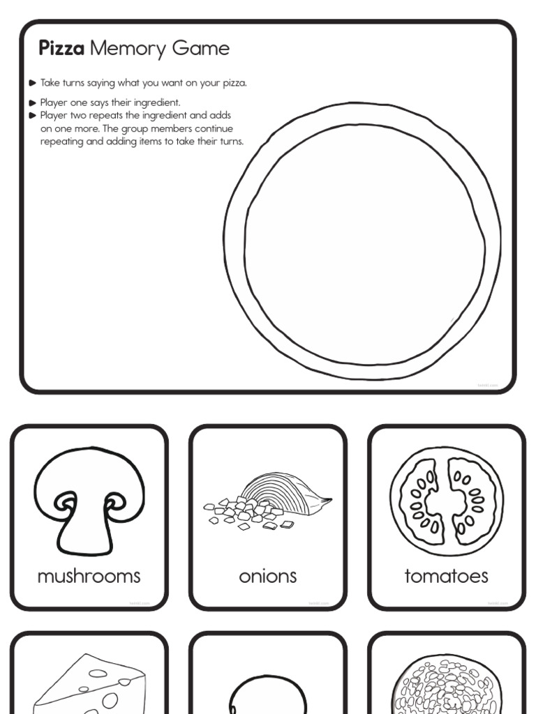 Pizza Memory Game Instructions | PDF