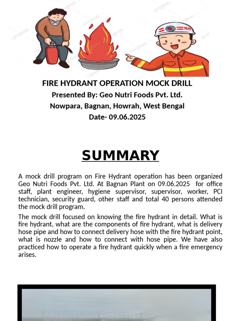 Fire Hydrant Mock Drill Overview | PDF